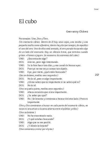 El cubo – Pie de Página